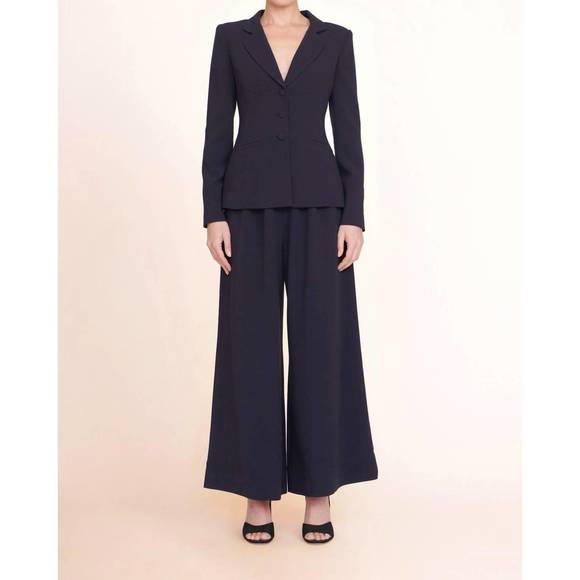 STAUD | Pants & Jumpsuits | New Staud Cropped Caleb Pant In Navy | Poshmark